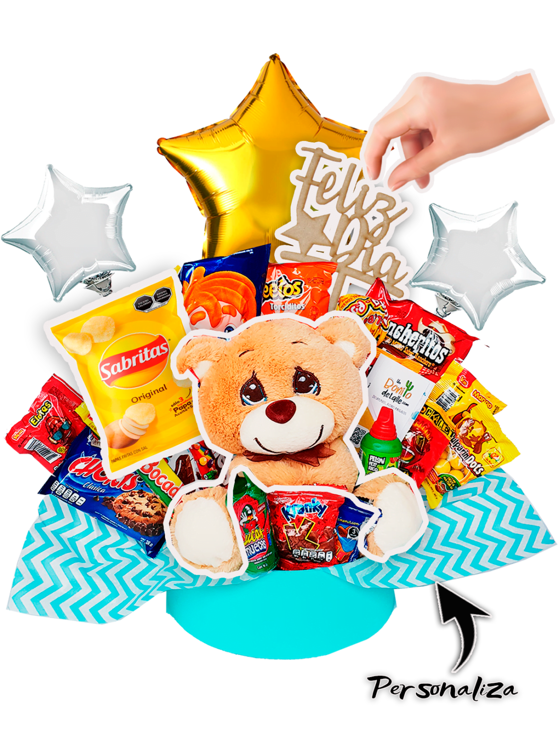 Arreglo de Dulces Redondo - Bonita Sorpresa: Regalos Personalizados ...